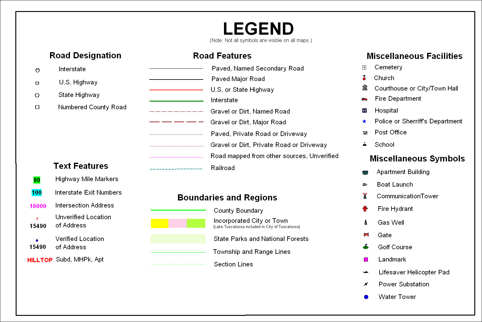 Legend Map Color 2018