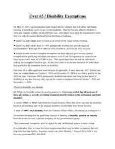 # 7 - 2025 Disability Requirements - Tuscaloosa County Alabama